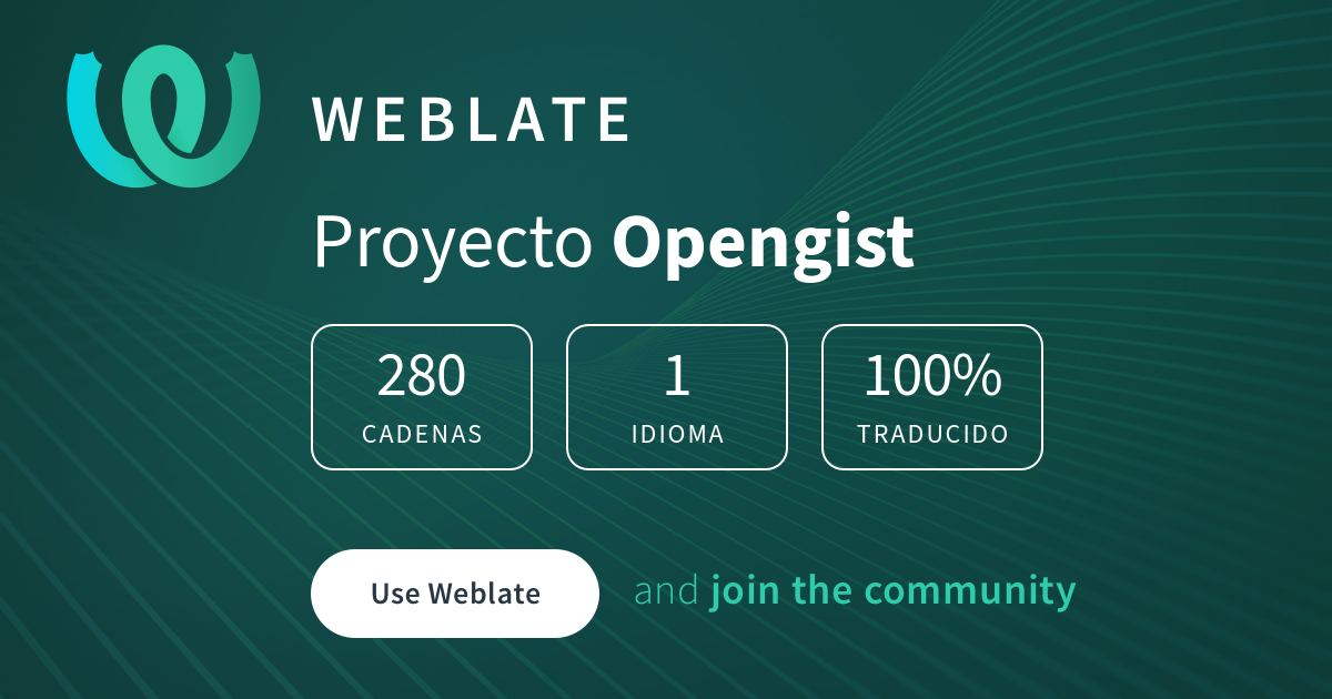 Opengist - Spanish @ Opengist